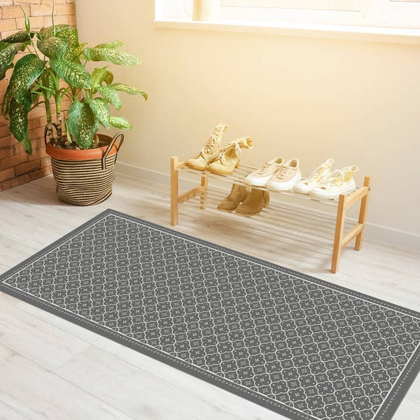 Estambul Gray Vinyl Floor Mat - Retro Barn Country Linens