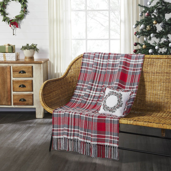 Gregor Plaid Woven Throw - Retro Barn Country Linens
