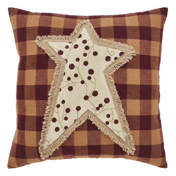 Pip Vinestar Applique Star Pillow - Retro Barn Country Linens