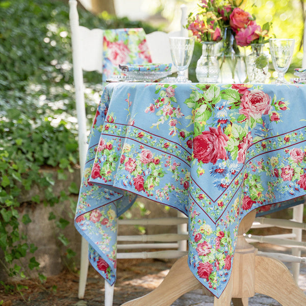 Cottage Rose Tablecloth - Retro Barn Country Linens