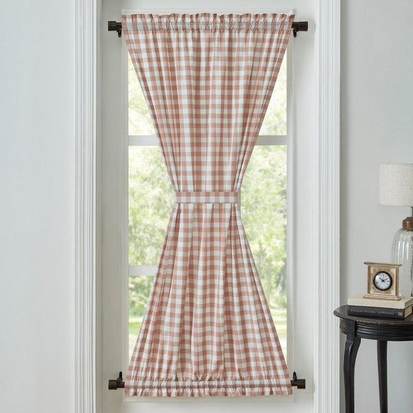Annie Buffalo Check Door Panel - Portabella - Retro Barn Country Linens
