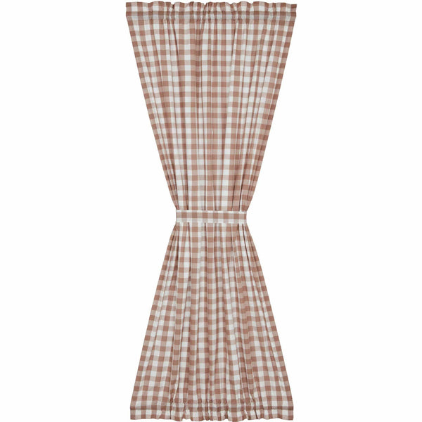 Annie Buffalo Check Door Panel - Portabella - Retro Barn Country Linens