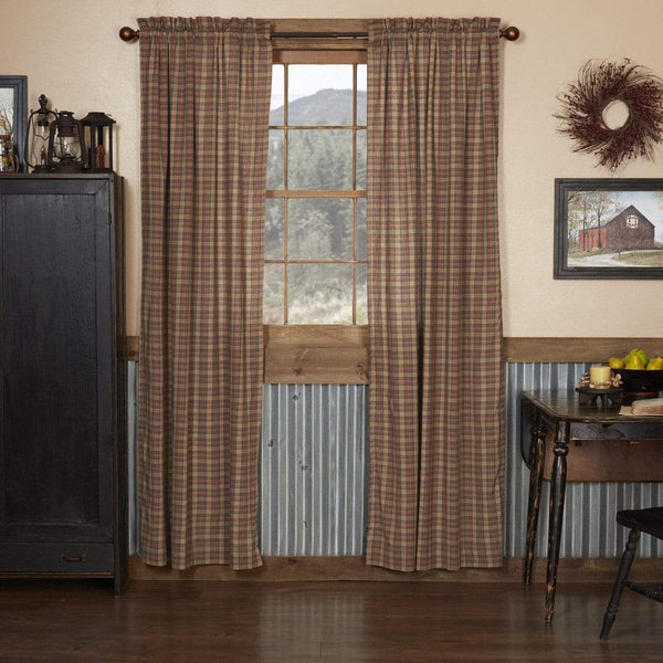 Rustic Lodge Style Curtains - Retro Barn Country Linens
