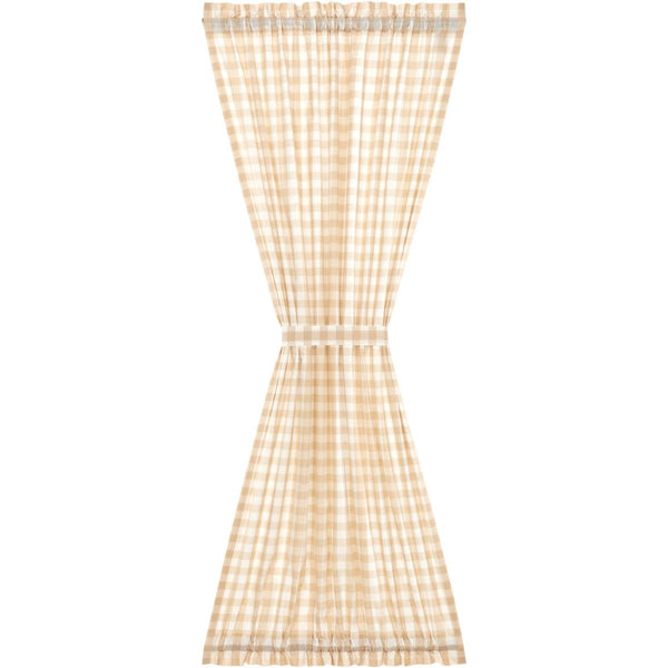 Annie Buffalo Check Door Panel - Tan - Retro Barn Country Linens