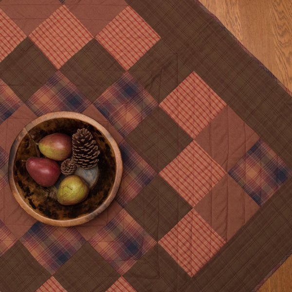 Harvest Mini Quilt - Table Topper/ Wall Hanging - Retro Barn Country Linens