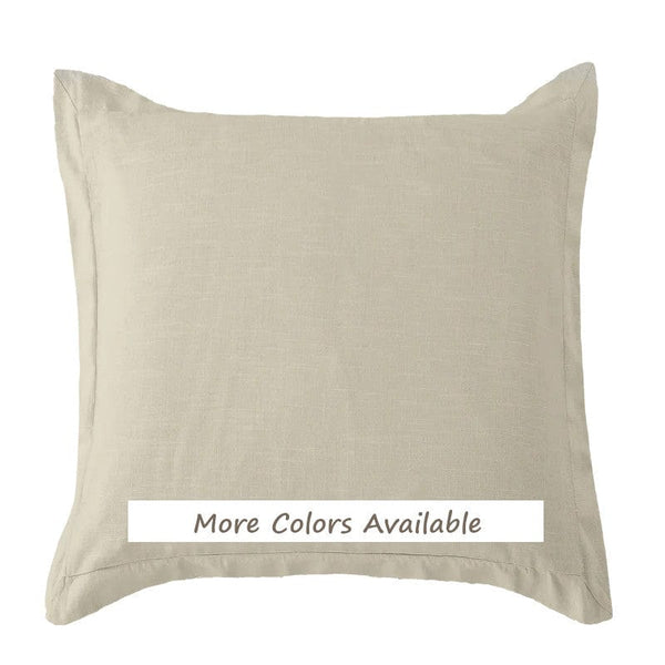 Luna Washed Linen Tailored Euro Sham - Retro Barn Country Linens