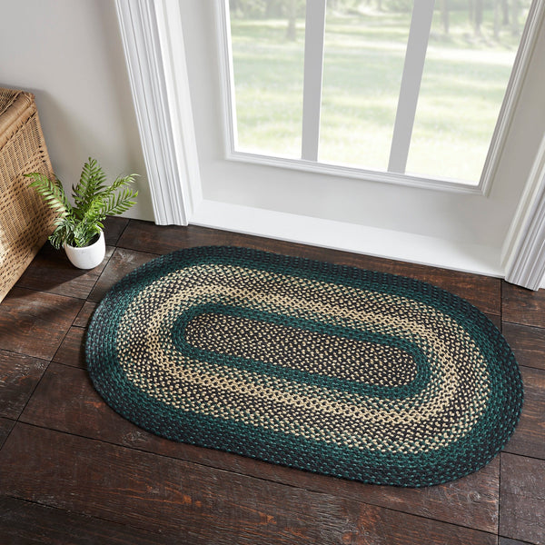 Pine Grove Oval Braided Rug - Retro Barn Country Linens