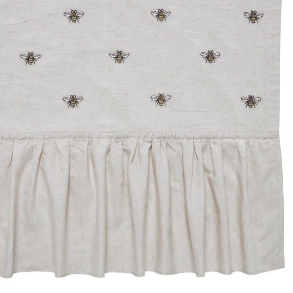 Embroidered Bee Shower Curtain - Retro Barn Country Linens