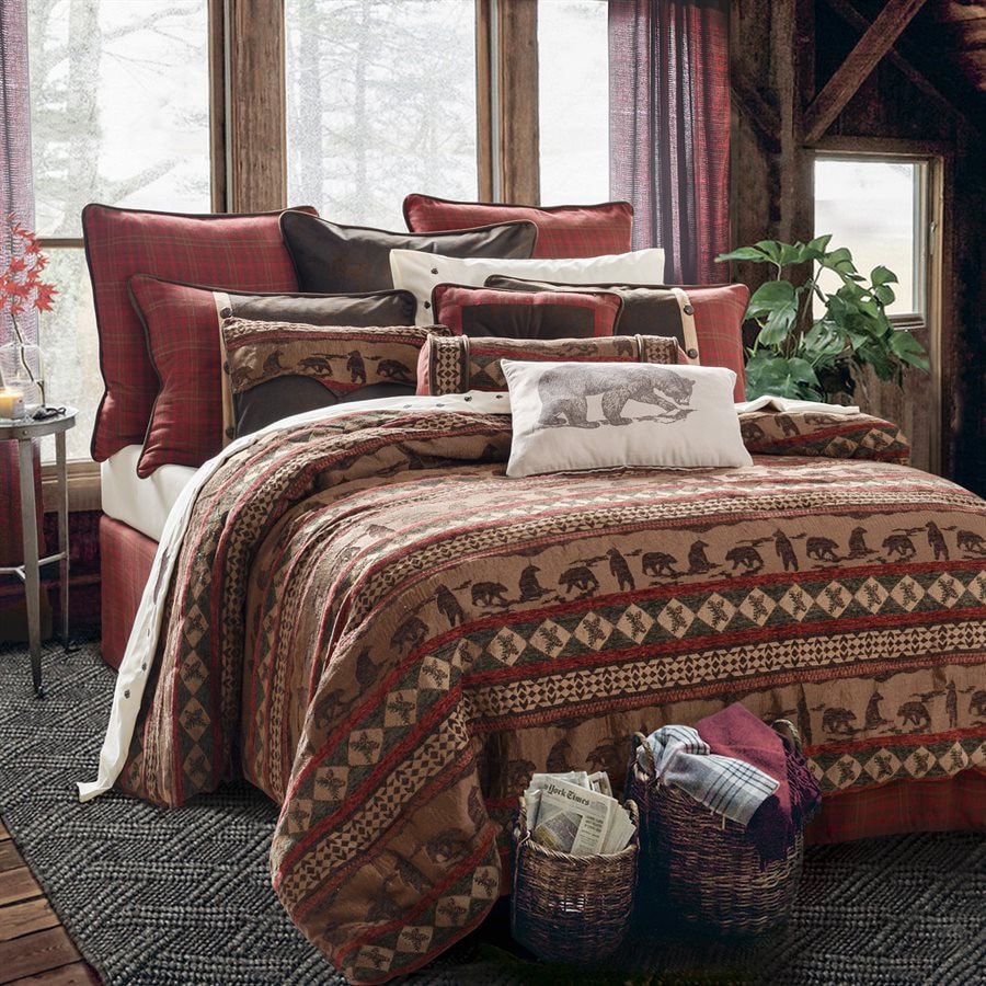 Rustic Lodge Bedding - Retro Barn Country Linens