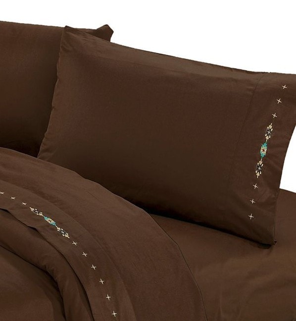 Embroidered Navajo Sheet Set - Retro Barn Country Linens