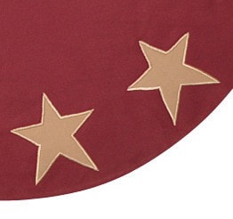 Rustic Star Tree Skirt - Retro Barn Country Linens